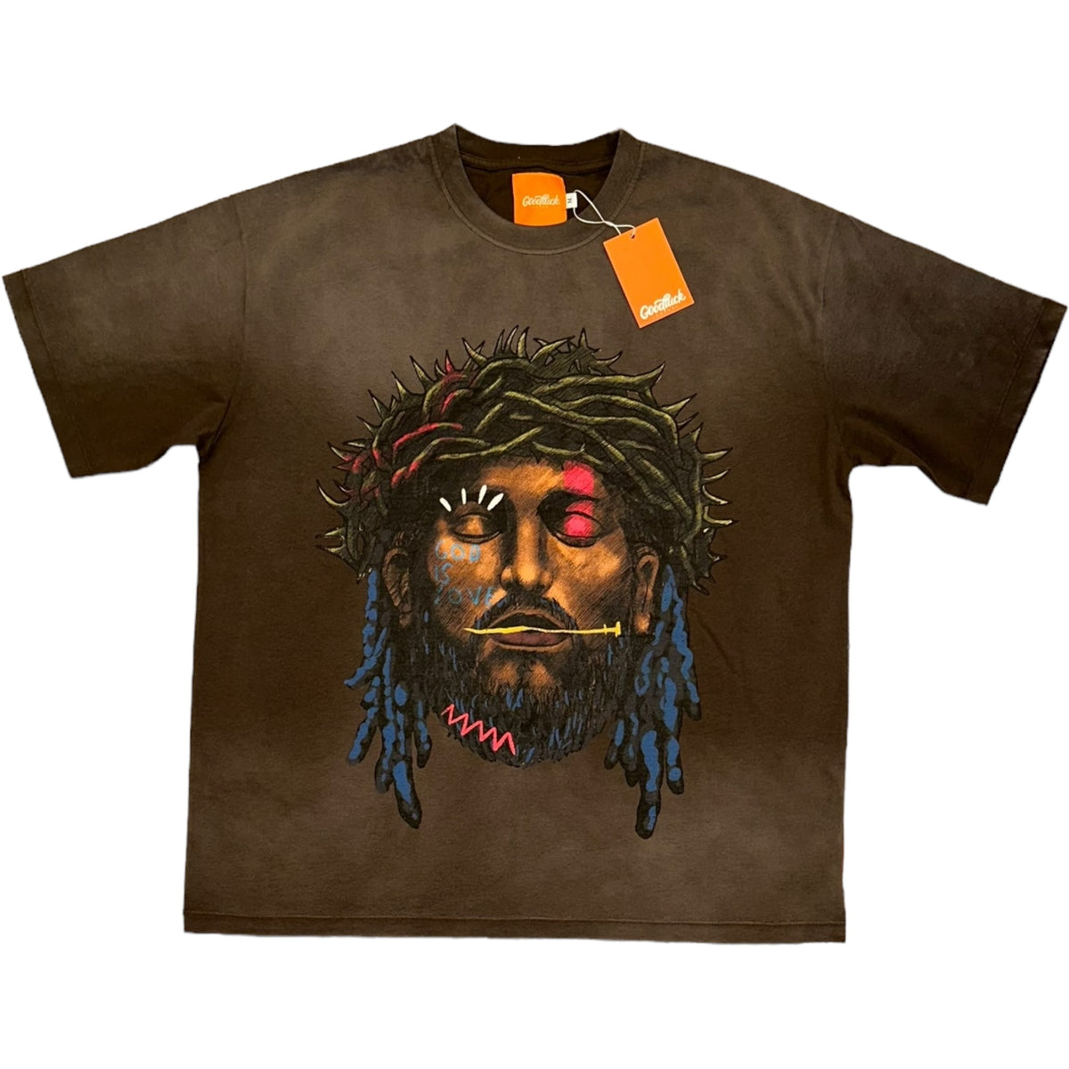 Brown “Black Jesus” T-Shirt – The "Good Luck Brand"